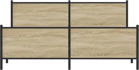 Kovový rám postele bez matrace dub sonoma 183 x 213 cm 3301365