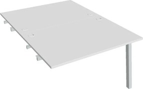 Hobis Kancelářský stůl k řetězení Hobis USDA 1200R, deskaakát, bílá RAL 9016