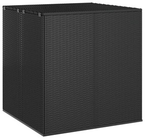 Zahradní úložný box PE ratan 100 x 97,5 x 104 cm černý 317226