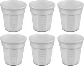 Bialetti set espresso hrnků 6 ks bílá 90 ml