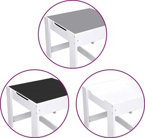 vidaXL Dětský stůl se 2 židlemi MDF [80284] Barva: Bílá