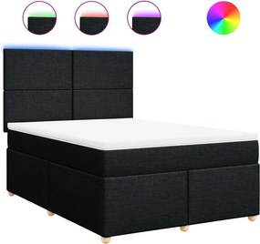 Box spring postel s matrací černá 140 x 190 cm textil 3293570