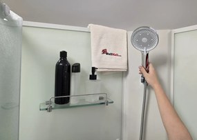 MILD AS-Levý 100x80 WHITE Sprchový box asymetrický s nízkou akrylátovou vaničkou