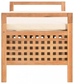Úložná lavice ořechové dřevo / látka Dekorhome 49 cm