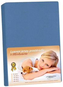 Bellatex prostěradlo jersey LUX Tmavě modrá rozměr 90x200 cm