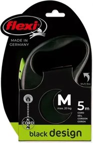 Flexi Black Design M lanko 5m černo-zelené / Vodítko