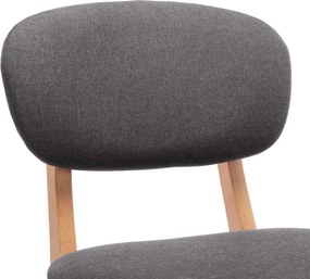 Barové židle 2 ks tmavě šedé textil 289368