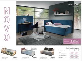 Postel boxspring extra NOVO bez čel, válenda 80 nebo 90x200 cm, český výrobek