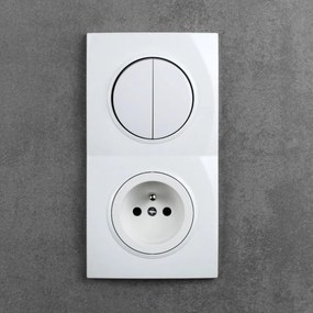 Elhard Hranatý dvojrámeček Rondo, bílý RD3102W