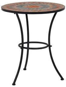 46717 vidaXL Mozaikový bistro stolek oranžovo-šedý 60 cm keramika