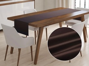 Biante Saténový běhoun na stůl polyesterový Satén LUX-L042 Čokoládově hnědý 35x120 cm