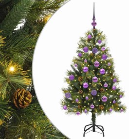 Umělý sklopný vánoční stromeček s kužely Zelená 120 cm 3395077