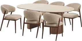 House Nordic Jídelní set DELPHI & CAVI 120–200 cm 7778022-S