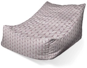 Sablio Sedací vak Lounge Bledě růžové pletení - 120 x 100 x 80 cm