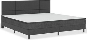 Postel boxspring tmavě šedá textil 200 x 200 cm 3054719