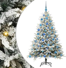 Umělý přednažený vánoční stromek se soupravou koulí Zelená 3395404