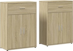 Příborníky 2 ks dub sonoma 60 x 30 x 84 cm kompozitní dřevo 3276597