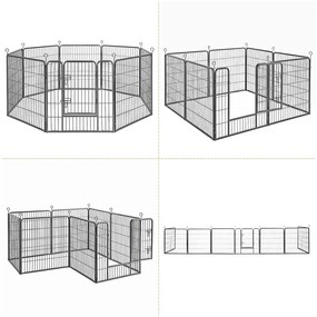 Ohrádka pro zvířata Babybel 210 cm šedá