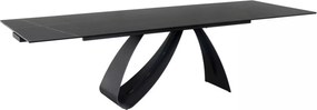 Jídelní rozkládací stůl Diuna 160/240 cm keramika černý mramor/černý