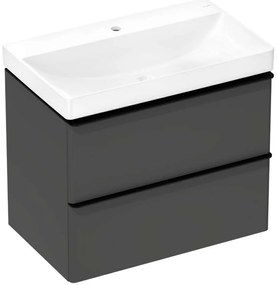 Hansgrohe Xelu Q - Skříňka s umyvadlem, 63x78x50 cm, 2 zásuvky, matná šedá/matná černá 54375670