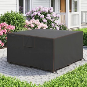 Ochranný kryt na zahradní nábytek Zimní nepromokavý kryt Anti-UV plachta 420D Oxford tkanina 125x125x74cm černá