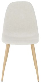 Jídelní židle LEGA látka krémová, kov fólie buk