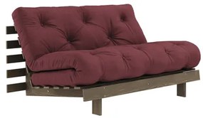 sofa ROOT by Karup - 140*200 cm carob (hnědá) + futon bordeaux 710