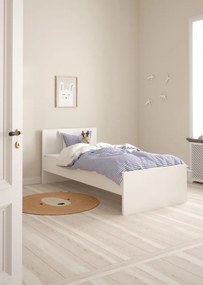 Postel Simplicity 90 x 190 cm, bílý lesk