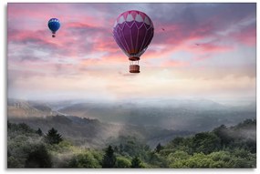 Malvis ® Obraz balóny nad lesem Velikost (šířka x výška): 90x60 cm