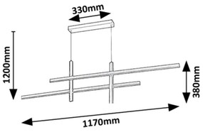 Rabalux 72366 - LED Lustr na lanku SEVERINE LED/40W/230V 3000K