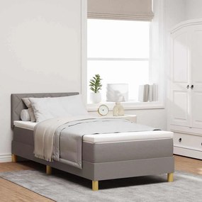 Postel s boxspringem s polštářem Taupe 100 x 200 cm textil 3338976