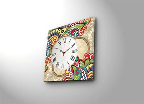 Wallexpert Dekorativní nástěnné hodiny, malba na plátno 4545CS-44, Vícebarevná