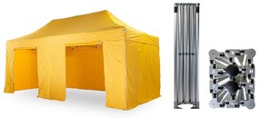 Nůžkový párty stan 4x6 m /4 nohy TENTino BIG HEXAGON Barva opláštění: 4A - ŽLUTÁ
