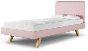 MINKO Čalouněná jednolůžková postel STITCH do dětského pokoje Zvolte barvu: Růžová, Zvolte rozměr: 120x200 cm