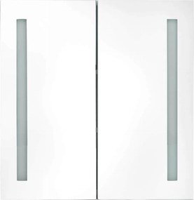 LED koupelnová skříňka se zrcadlem betonově šedá 62x14x60 cm 326518