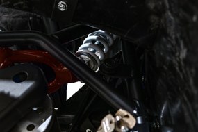 Ramiz Čtyřkolka na baterie E-STAR červená 35 km/h + motor 1000W + nafukovací kola + nastavení sedadla