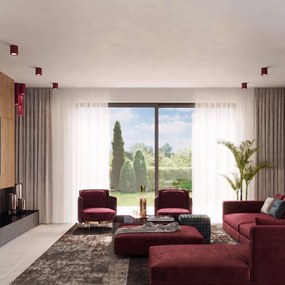Sollux Lighting Stropní svítidlo LAGOS 10 bordó