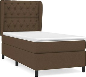 Box spring postel s matrací tmavě hnědá 80x200 cm textil 3128160