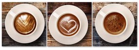 Gario Sada obrazů na plátně Umělecká káva - 3 dílná Rozměry: 90 x 30 cm