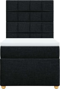 Box spring postel s matrací černá 100 x 200 cm textil 3293493