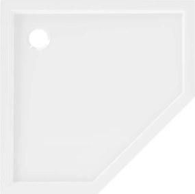 Mexen Flow pětiúhelníkový sprchový kout slim 80 x 80 cm, bílý lesk - 46P108080