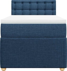 Box spring postel s matrací modrá 100 x 200 cm textil 3287387