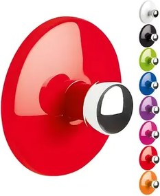 Spirella BOWL samolepící háček červený / ABS / průměr 50 mm