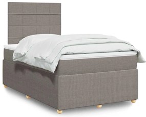 Box spring postel s matrací taupe 120x190 cm textil 3294299
