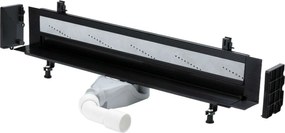 Viega - Sprchový žlab 30-120 cm, pro zabudování do stěny, černá 736736ROZ1
