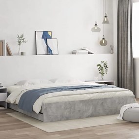 vidaXL Rám postele se zásuvkami betonově šedý 160 x 200 cm kompozit