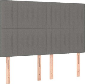 Box spring postel s matrací tmavě šedý 140 x 190 cm textil 3131586