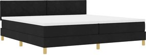 Postel s boxspringem s polštářem Černá 200 x 200 cm textil 3339023