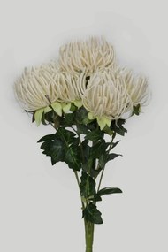 Bílá umělá kytice chryzantéma 41cm