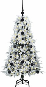 Umělý Skládací Vánoční Strom s stojanem Bílá 120 cm PE a PVC 3397459